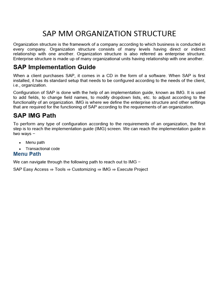 Sap MM Organization Structure P & A | PDF | Procurement | Icon (Computing)