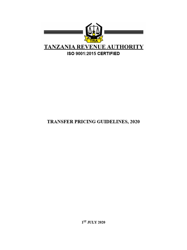TPR-01072020 - Transfer - Pricing - Guidelines 2020 | PDF | Prices | Taxes