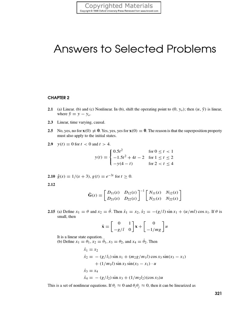 Answers To Selected Problems | PDF | Mathematical Objects | Applied Mathematics