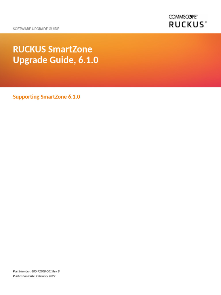 SmartZone-6 1 0-UpgradeGuide | PDF | Computer Cluster | Computer Network