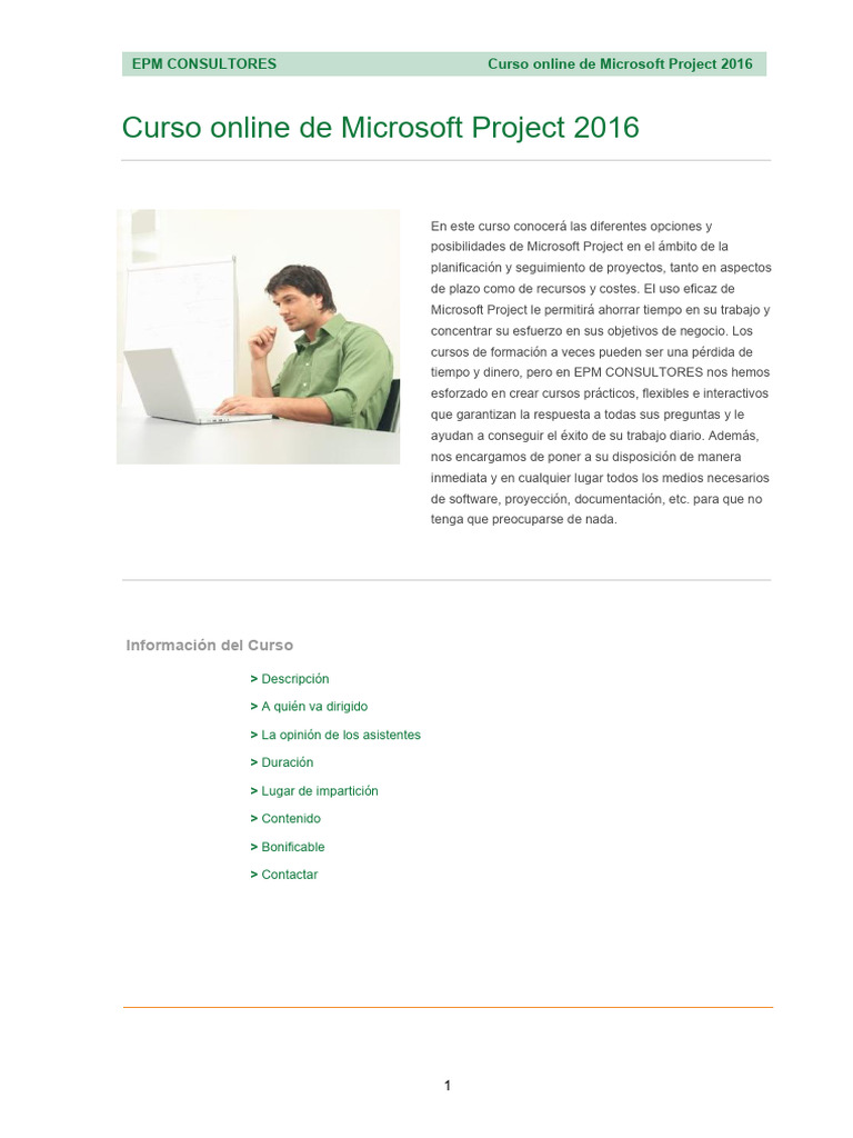 Curso de Microsoft Project | PDF | Microsoft | Planificación Curso de Microsoft Project | PDF | Microsoft | Planificación