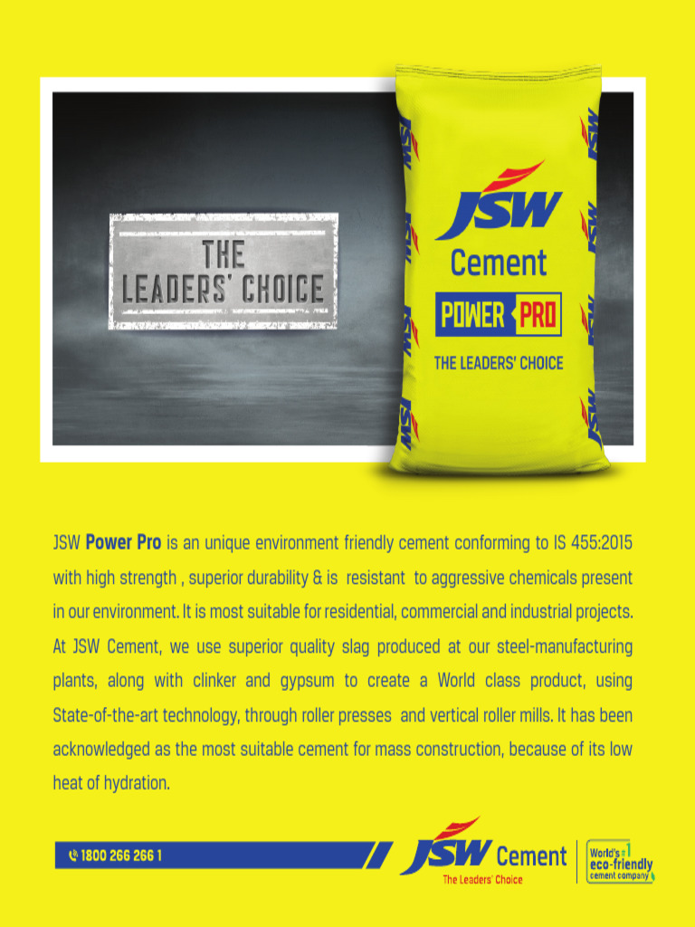 Power-Pro-Brochure-v1 jsw | PDF | Cement | Concrete