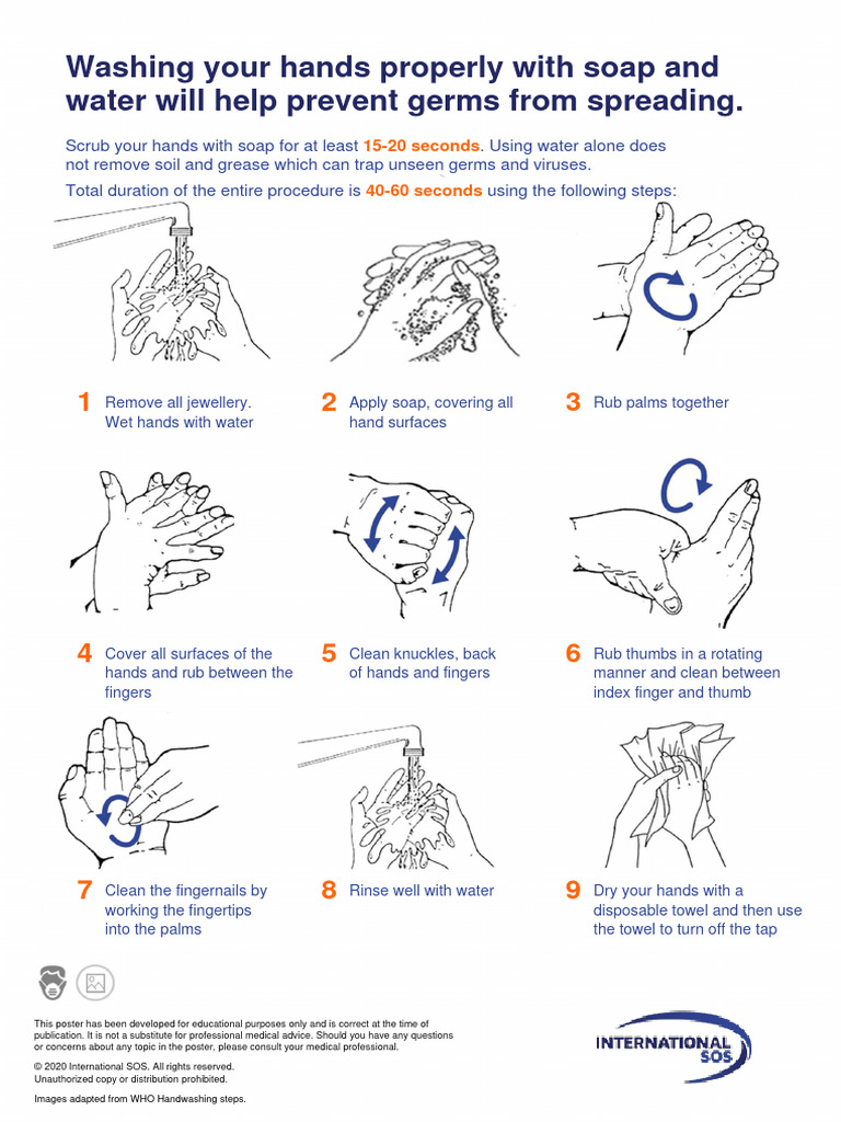 Proper Handwashing Steps Explained | PDF