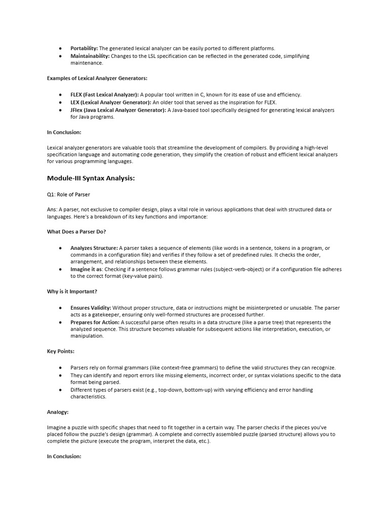 Compiler Design (All Modules) - 10 | PDF | Parsing | Compiler