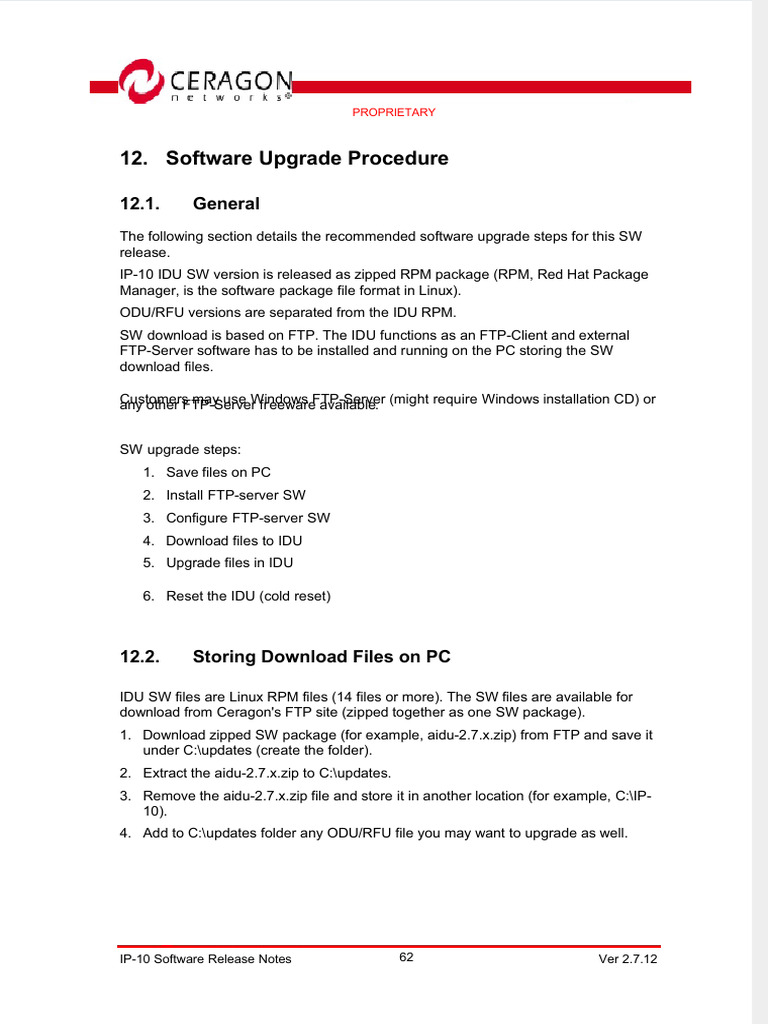 Software Upgrade Procedure Ip 10 | PDF | File Transfer Protocol ...