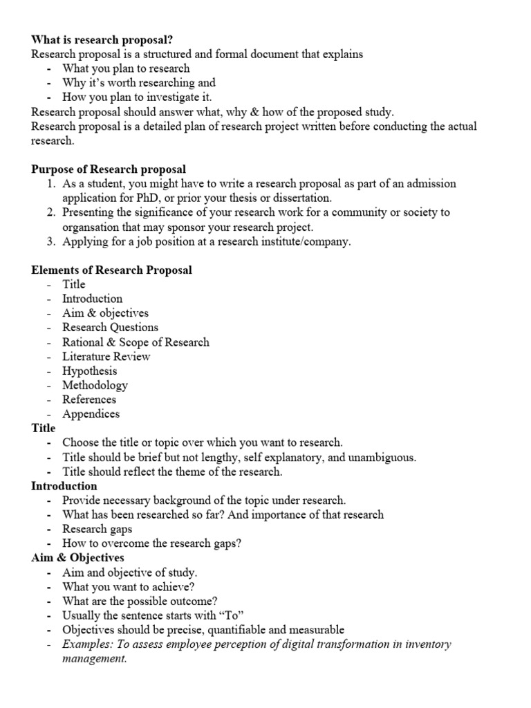 What Is Research Proposal | PDF | Sampling (Statistics) | Methodology