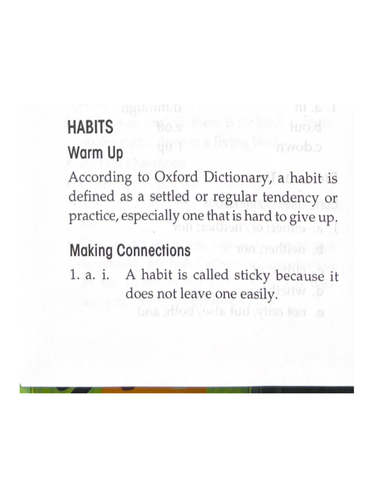 STD 6 Poem - Habits | PDF