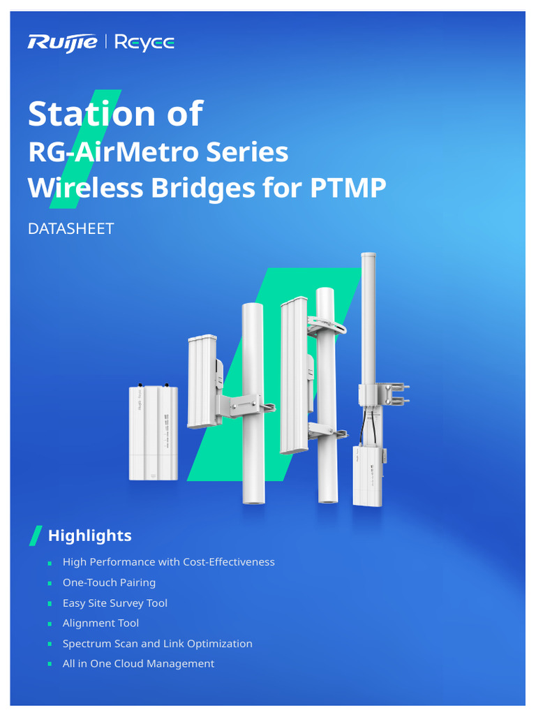 [Product Datasheet]Station of RG-AirMetro Series Wireless Bridges for ...