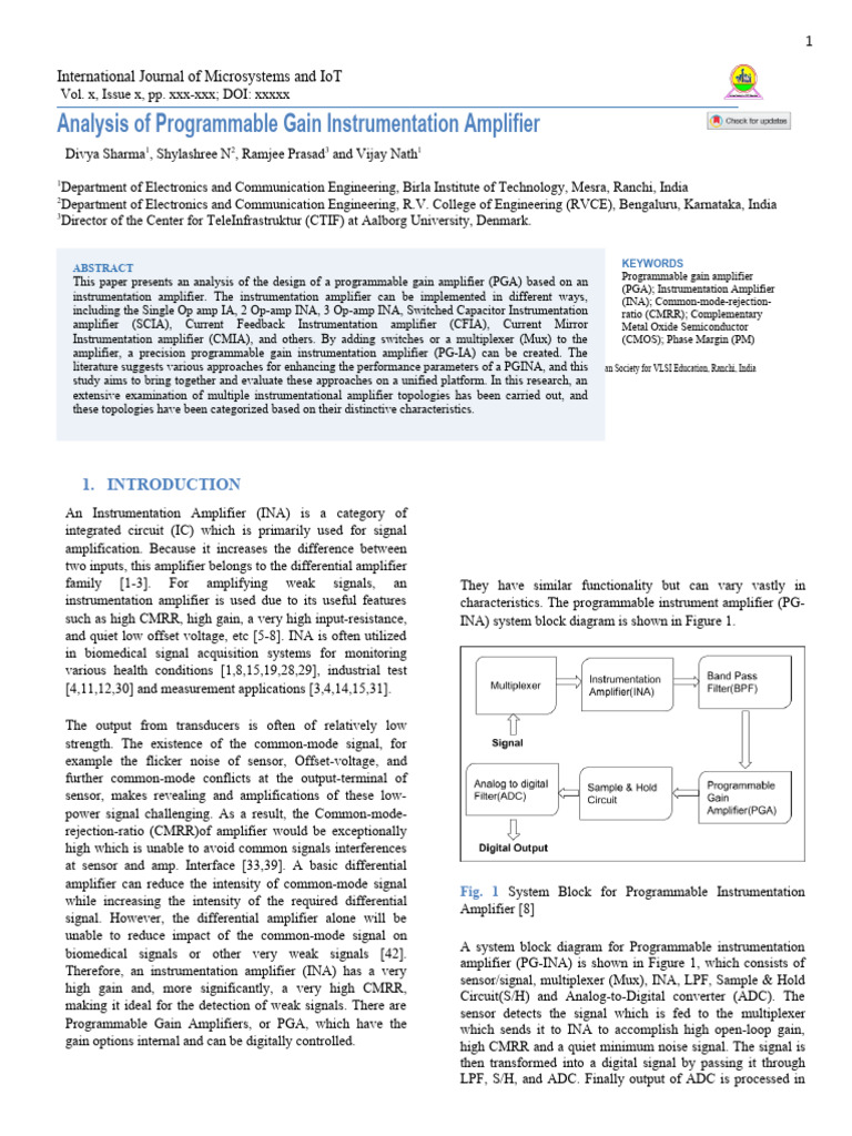 IJMIT Manuscript Sample Copy | PDF | Amplifier | Operational Amplifier