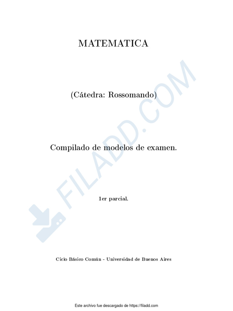 Compilado de Modelos 1er Parcial | PDF | Función (Matemáticas) | Álgebra