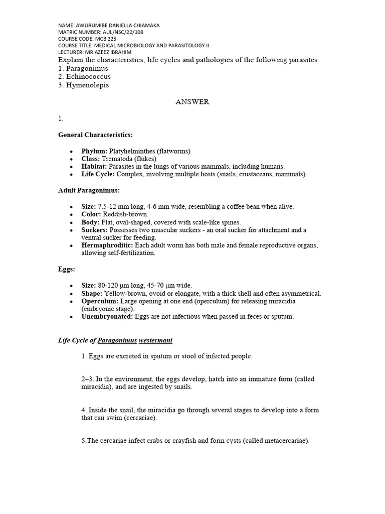 Mcb Assignment! | PDF | Clinical Medicine | Medical Specialties