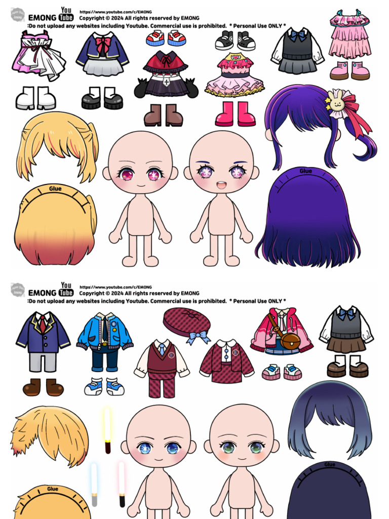 EMONG's Idol - Paper Dolls Dress Up | PDF