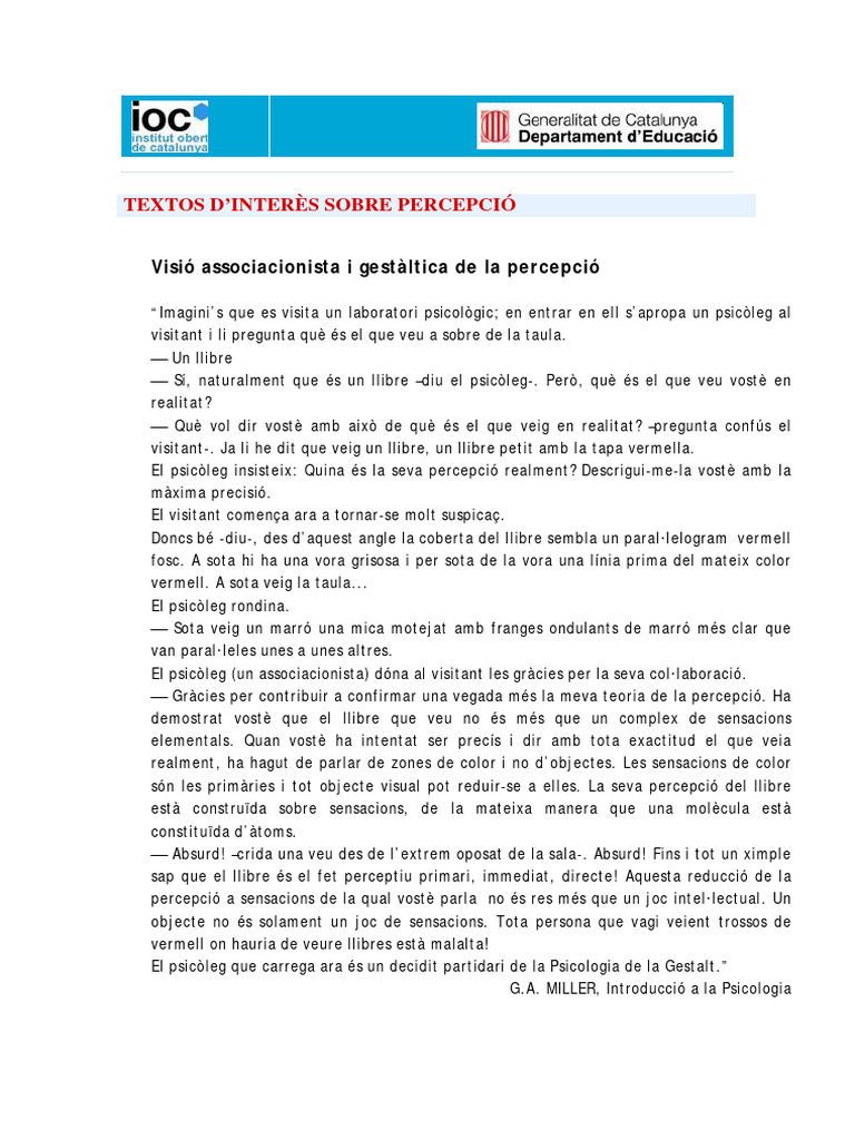 Textos Percepcio | PDF