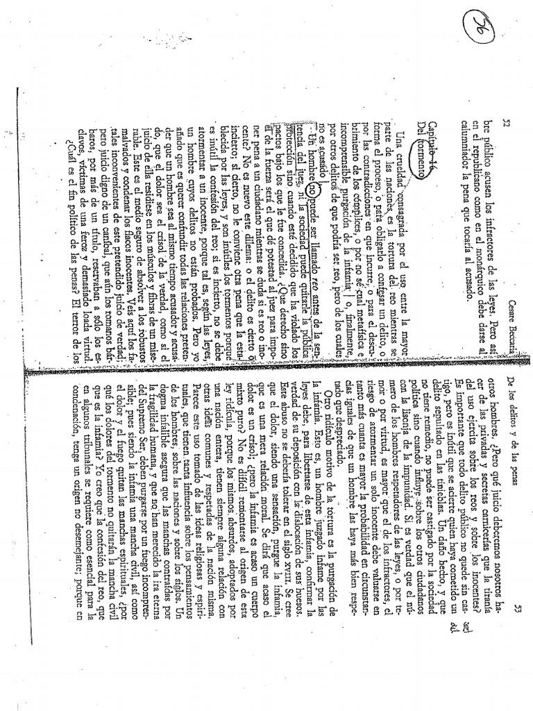De Los Delitos Y Las Penas Caps 16 27 Y 28 Beccaria Pdf 7352