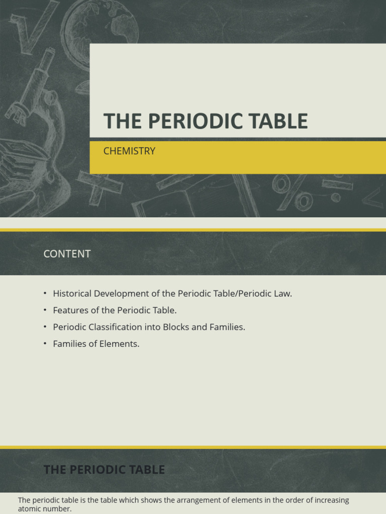 The Periodic Table | PDF | Hydroxide | Periodic Table