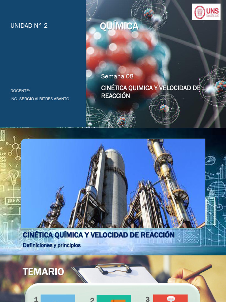 QG Sem 08 - Cinetica Quimica y Velocidad de Reaccion | PDF | Cinética química | Reacciones químicas