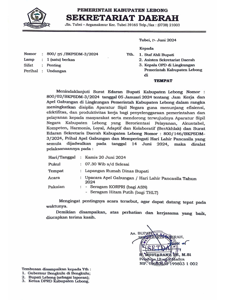 Apel Gabungan OPD Kamis | PDF