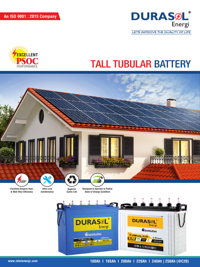 Durasol Tall Tubular Battery Brochure - C20 (Nepal) | PDF | Electric ...