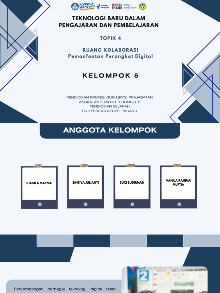 Topik 4 Ruang Kolaborasi (Kelompok 5) TBDPP | PDF