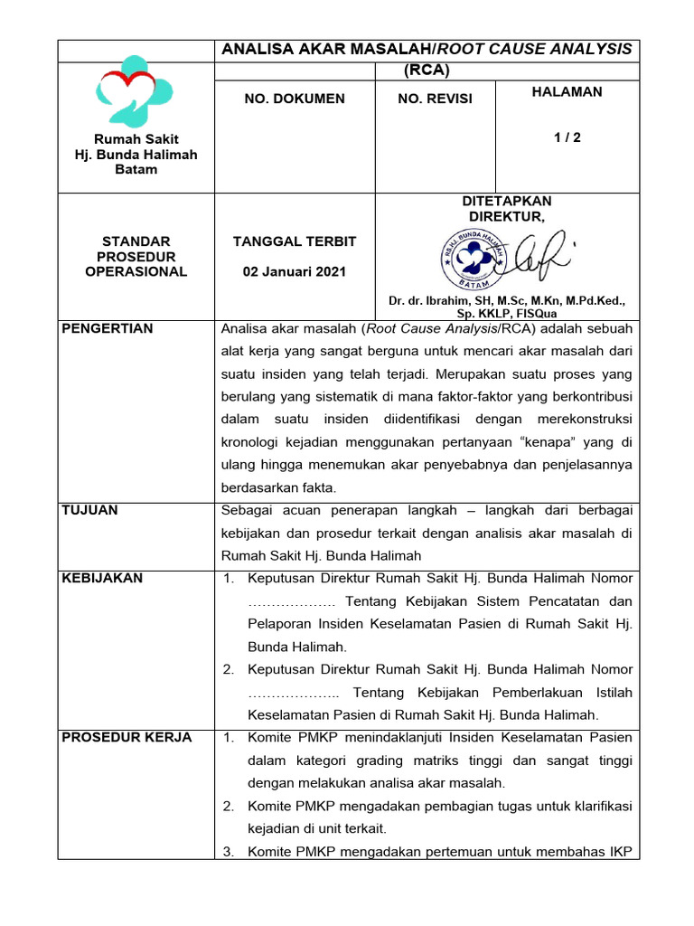 Spo 2992F Analisa Akar Masalahroot Cause Analysis (Rca) | PDF