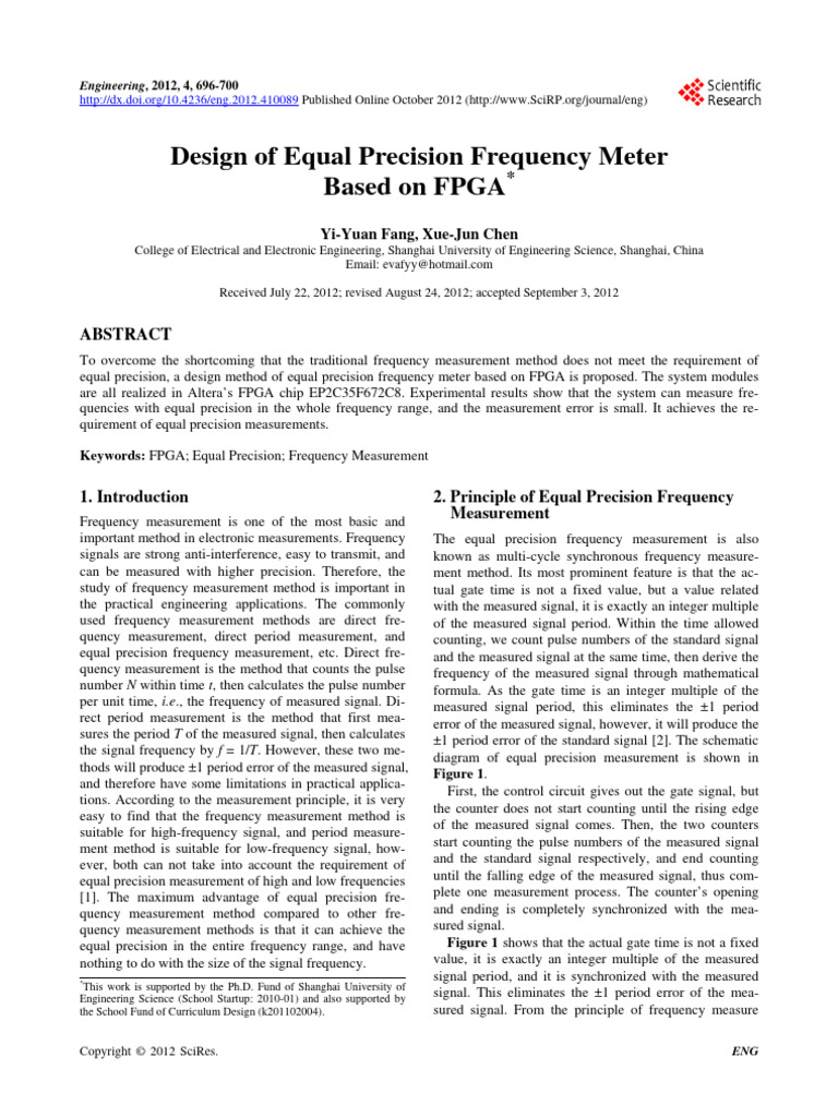 Equal Precision Counter | PDF | Frequency | Electronic Circuits