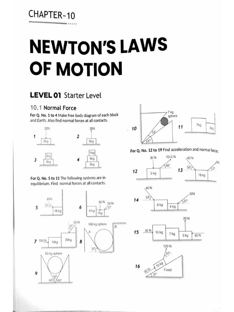 NLM Practice Problems | PDF | Force | Tension (Physics)