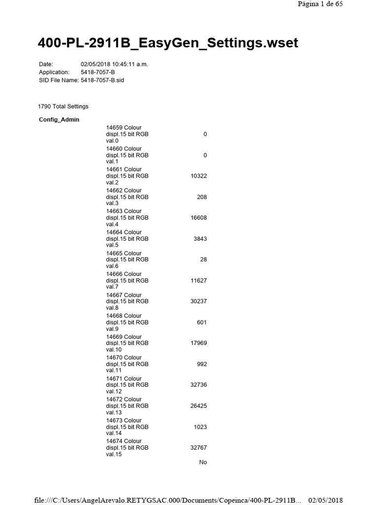400 PL 2911B EasyGen Settings | PDF | Electricity | Electronics
