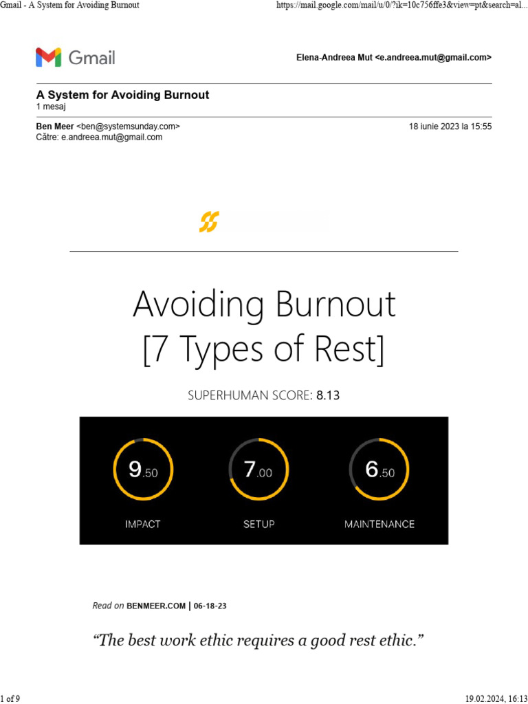 Ben Meer - 7 Types of Rest | PDF | Psychology | Psychological Concepts
