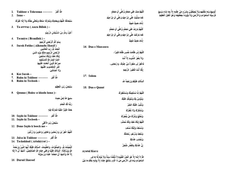 Namaz K Azkar | PDF