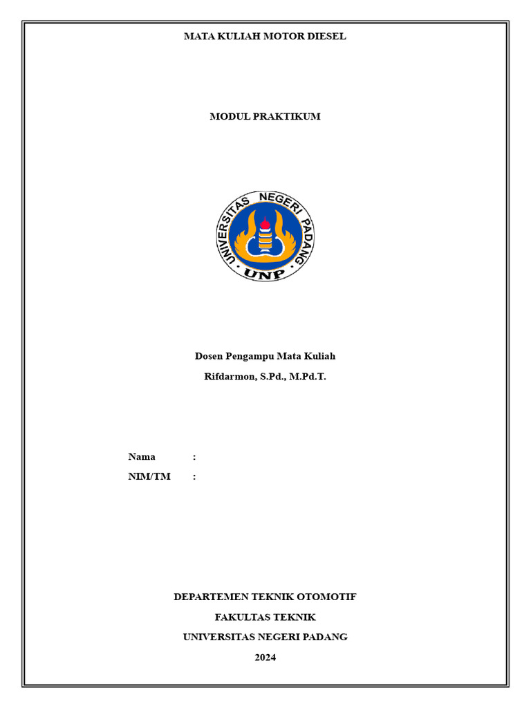 Modul Praktikum 3 - Troubleshooting Mesin Diesel In-Direct Injection | PDF