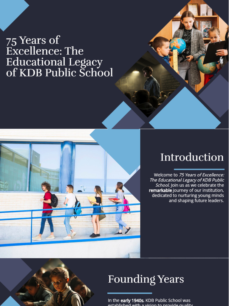 Slidesgo 75 Years of Excellence The Educational Legacy of KDB Public ...