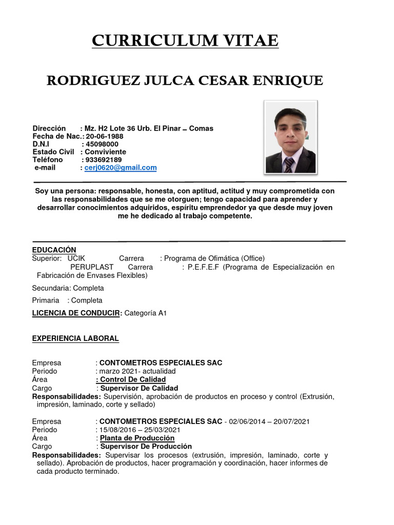 CV - Cesar Rodriguez | PDF