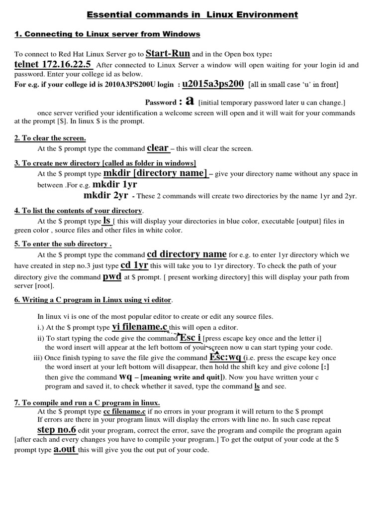 Essentialcommandsinlinuxenvironment Pdf Computer File Directory Computing 6451
