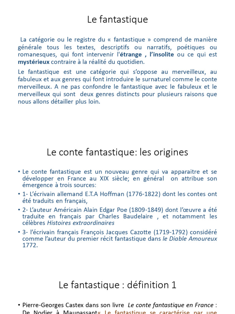 Introduction au genre fantastique | PDF | Spiritisme | Spiritualisme