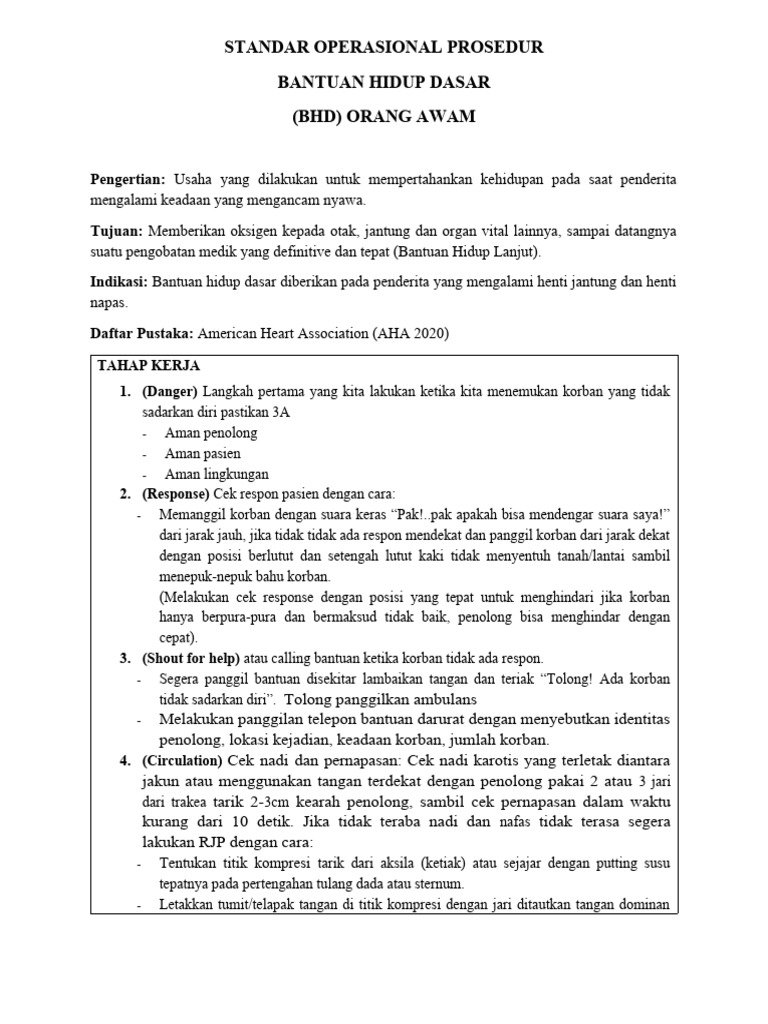 Sop BHD Orang Awam Aha 2020 | PDF