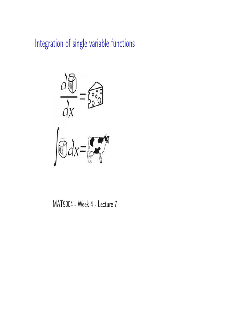Mat9004 Lecture07 Empty | PDF | Integral | Function (Mathematics)