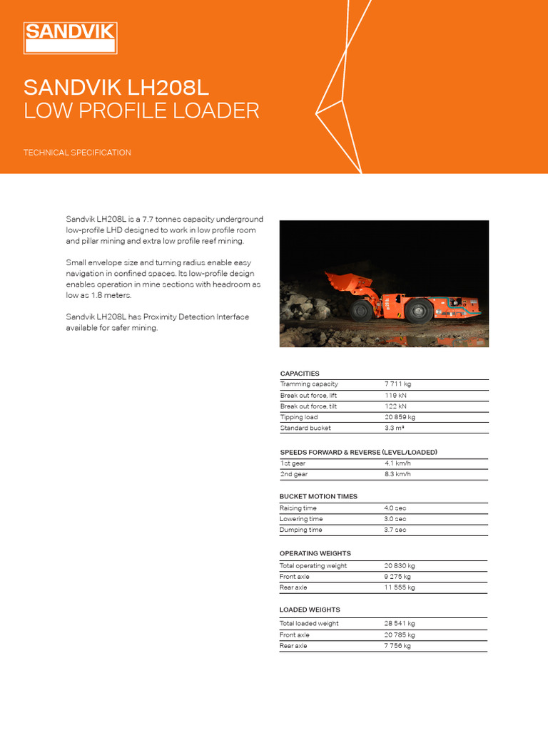 lh208l-technical-specification-sheet-english | PDF | Brake | Steering