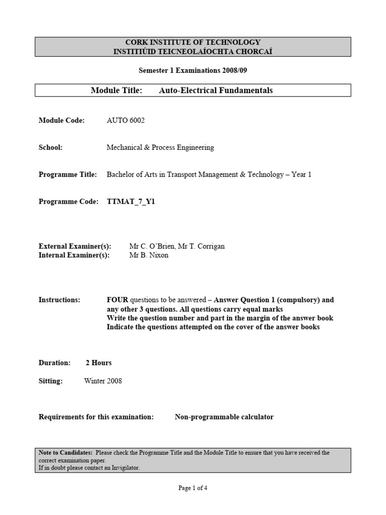 Auto Electrical Fundamentals | PDF | Manufactured Goods | Electric Power