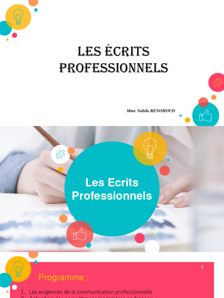 Ecrits Professionnels | PDF