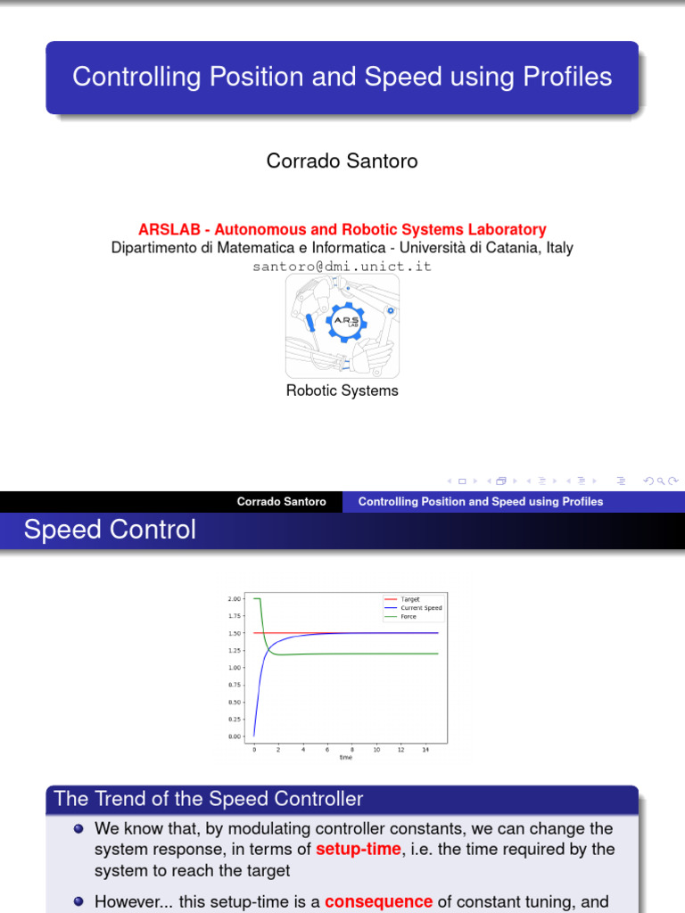 Speed Position Control | PDF | Acceleration | Control Theory