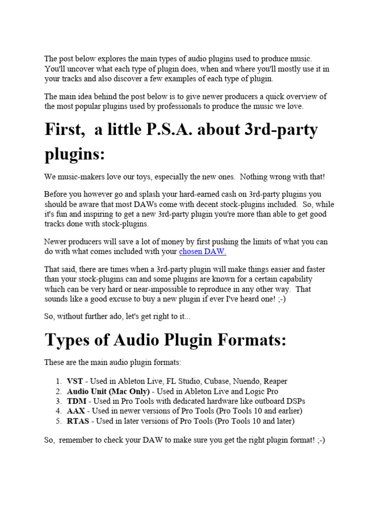 Audio Plugin | PDF | Equalization (Audio) | Electronic Filter