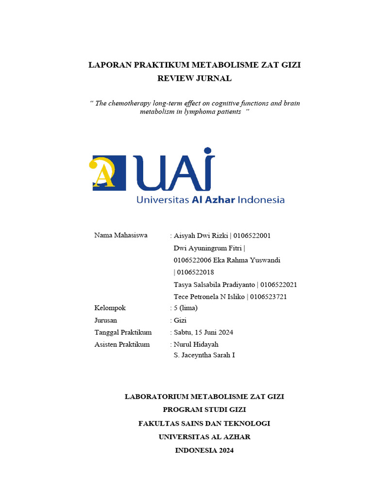 Kelompok 5 - Laprak Modul 7 - Review Jurnal Metabolisme Otak | PDF