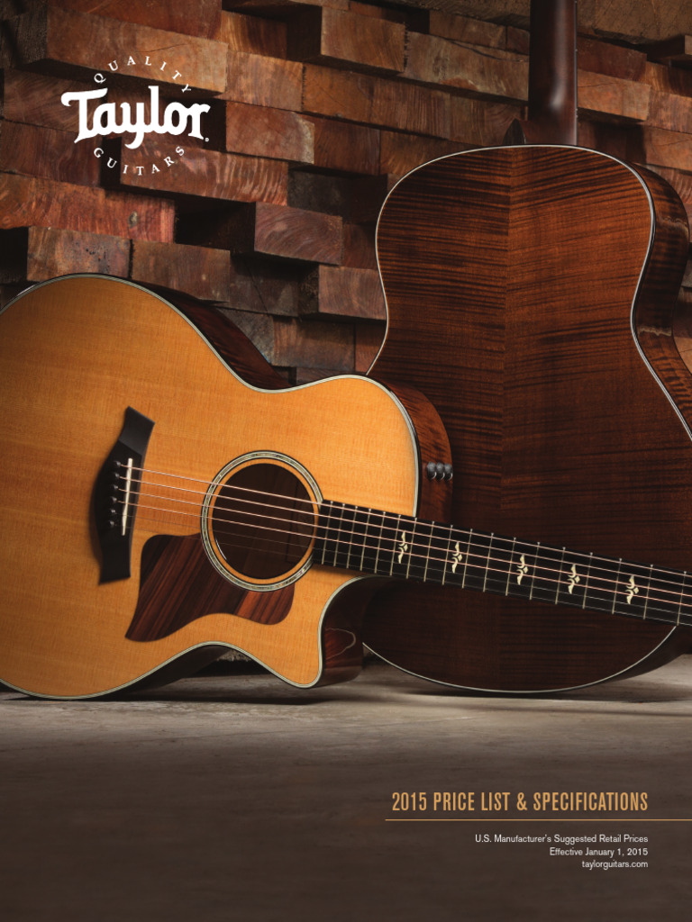Taylor Prices From 2015 | PDF | Guitars | Necked Lutes