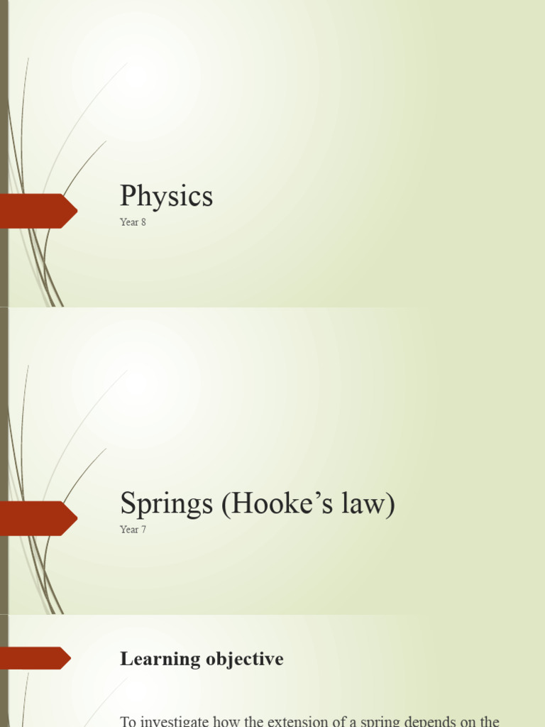 Lesson 6 Springs (Investigation) | PDF | Experiment | Force