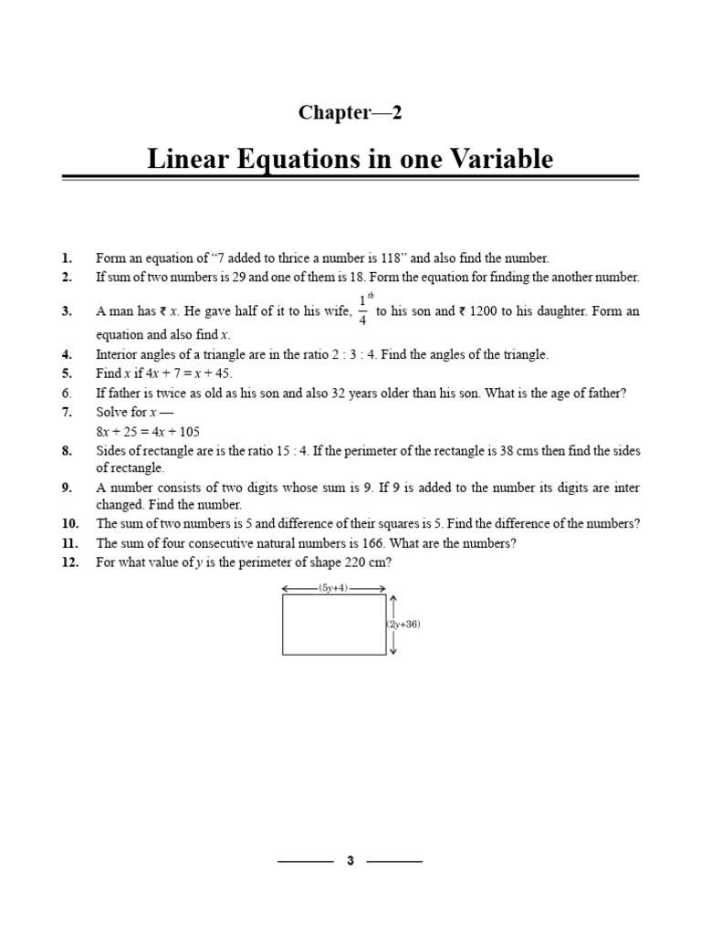 Linear Equation & Understanding Quadrilaterals-1 | PDF | Rectangle | Euclid
