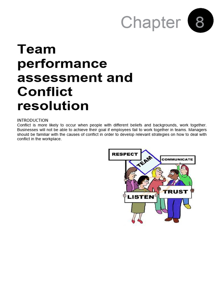 Chapter 8 Team Performance-1 | PDF | Conflict Resolution | Goal