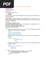 Form 3 Physics Notes Overview | PDF | Collision | Friction