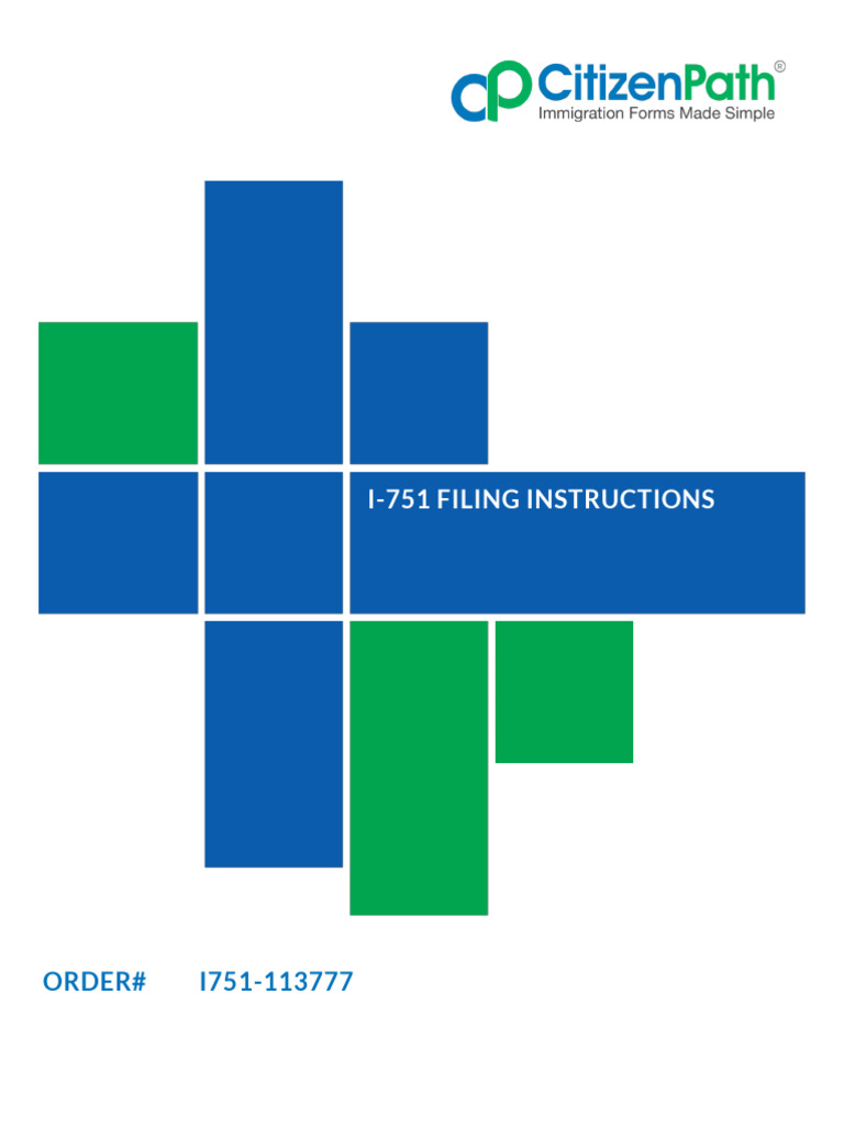 I751 113777 Filing Instructions | PDF | United States Postal Service ...