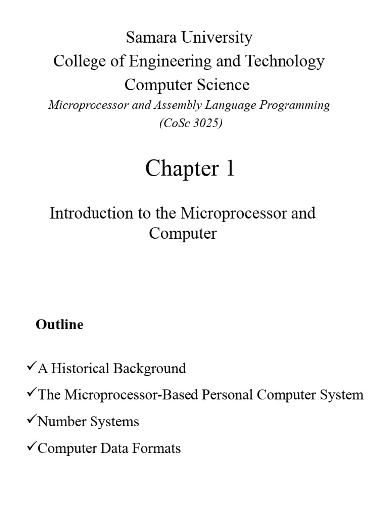 Samara University College of Engineering and Technology Computer Science | PDF | Binary Coded ...