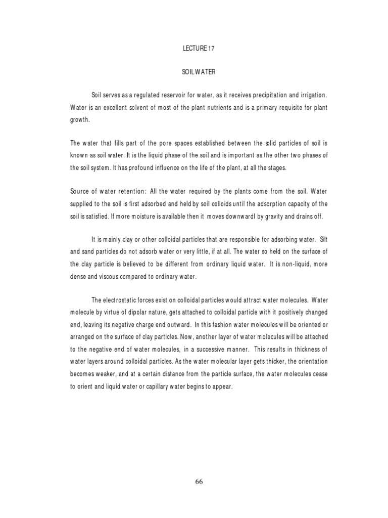Soil Water | PDF | Soil | Porosity
